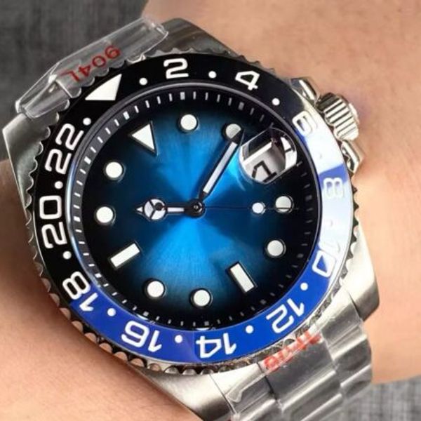 BATMAN "SUBMARINER" BLUE SUNBURST DIVER TMI NH35 AUTOMATICO SENZA ...