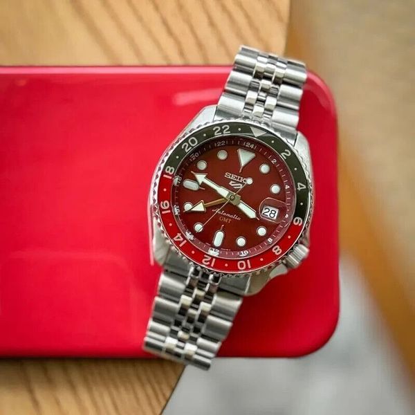 Brand New Seiko 5 Sport SSK031K1 GMT Passion Red Automatic Men's Watch ...