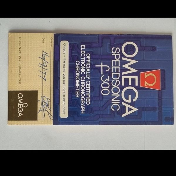 Vintage 1977 Omega Speedsonic f300 Chronograph â Full Set â Tuning Fork ...