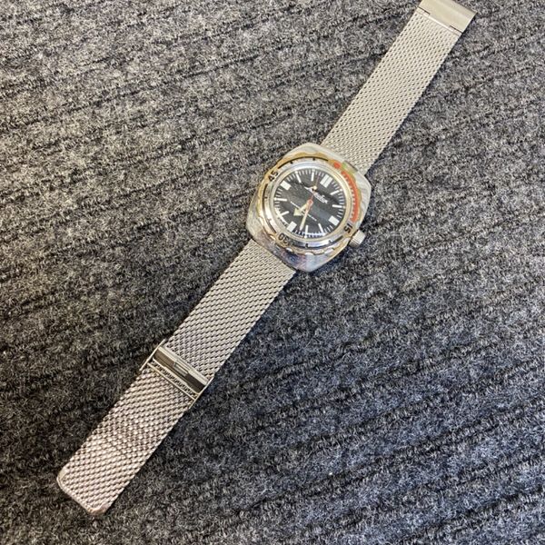 Vintage Vostok Amphibia Automatic Dive Watch w/ Mesh Bracelet ...