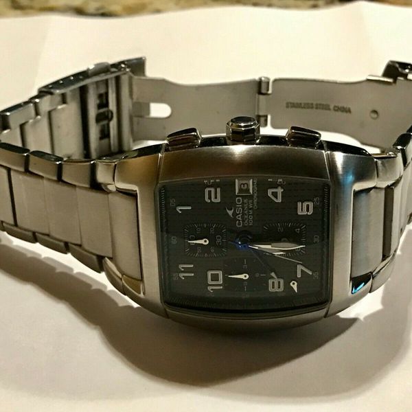 Casio Oceanus OC-502 Chronograph Alarm Diver Stainless Mens Watch ...