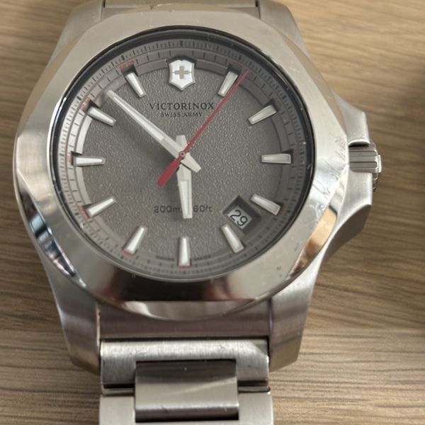 Menâ s Victorinox INOX Grey Textured Dial | WatchCharts Marketplace