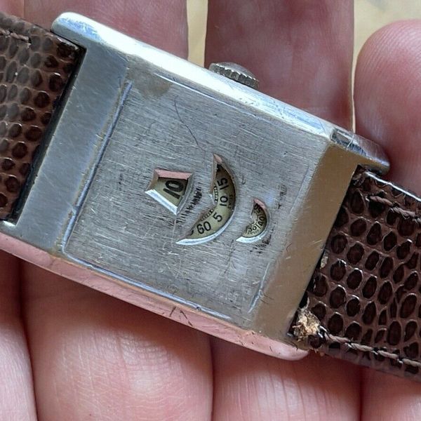 Rare Early ROLEX 1930's Marconi Digital Jump Hour Manual Wind Fully ...