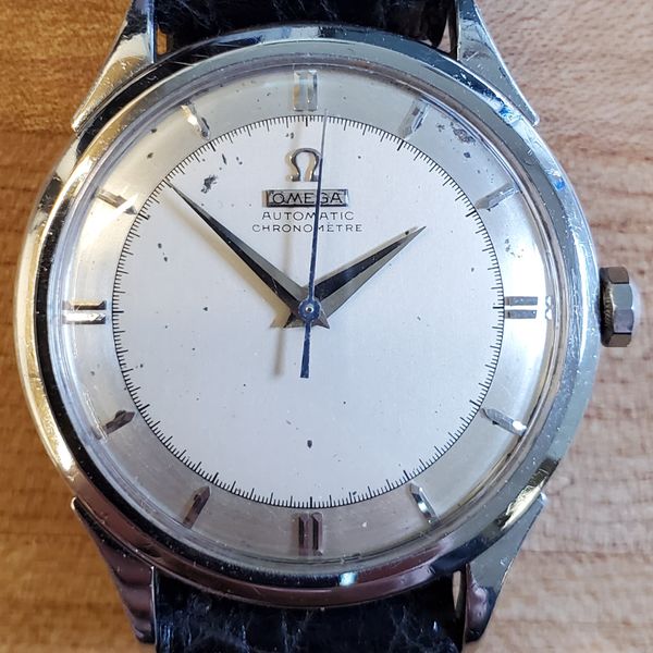 FS Omega Chronometre 2517-2 Cal 352 RG regulator, steel case, plank ...