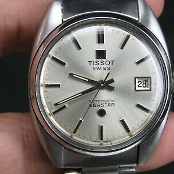 VINTAGE TISSOT SEASTAR 2481 STAINLESS STEEL SWISS MADE DATE AUTOMATIC ...
