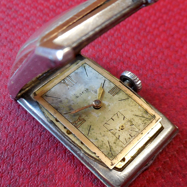 Vintage 1930s LACO 17 J. Stainless Steel German Tank Watch Running ...
