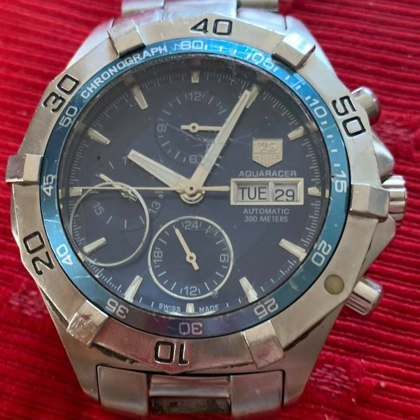 TAG HEUER Blue Dial Aquaracer Men's Watch 43mm QUARTZ | WatchCharts