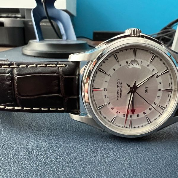 Hamilton Jazzmaster GMT Auto H325850 Men's Wristwatch | WatchCharts ...