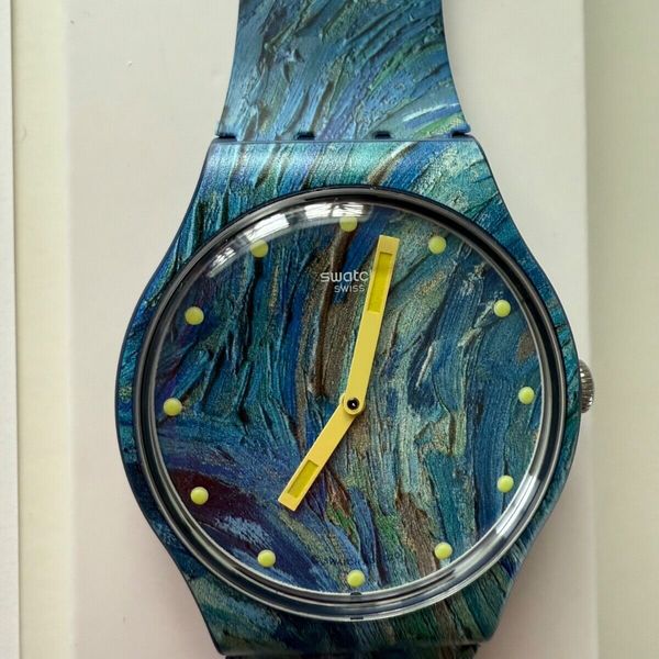 Scarce Swatch Watch x MoMA STARRY NIGHT ARTWORK By VINCENT VAN GOGH NR ...