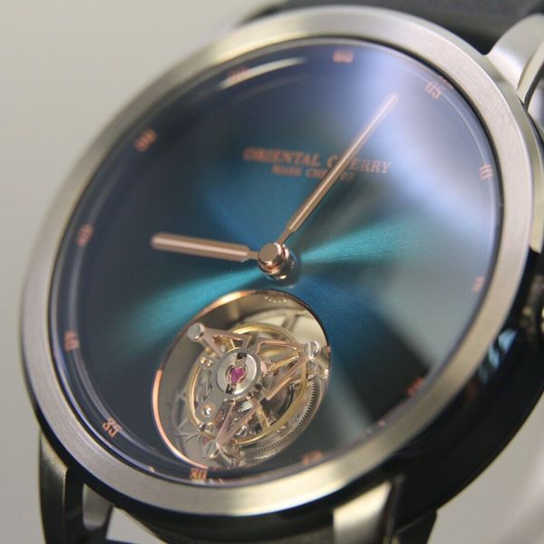 ORIENTAL CHERRY Flying Tourbillon Mechanical Watch（BLUE） | WatchCharts ...
