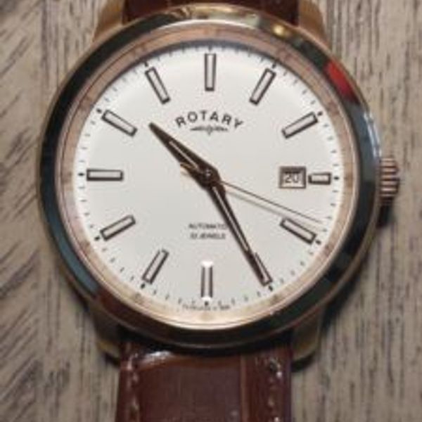 Mens Rotary Automatic Watch - Lightweight, Exhibition Back ...