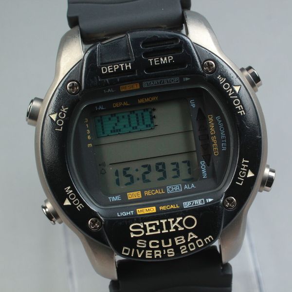 Seiko Scuba Master Men's Digital Diver Quartz Watch M796-5A10 200M [Box ...