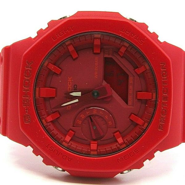 AUTHENTIC GSHOCK GA2100-4A CASIO OAK RED LIMITED CARBON CORE THIN ...