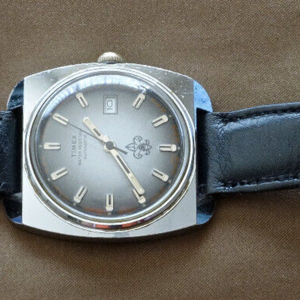 Timex Boy Scout Watch Automatic Date Stainless Vintage | WatchCharts ...