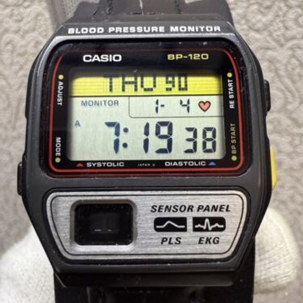 Casio BP-120 Blood Pressure Monitor Vintage Watch Digital Sensor Panel ...