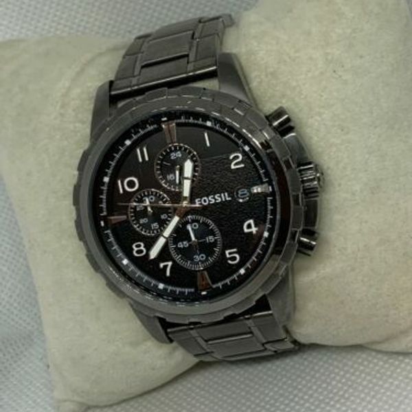 Fossil FS4721 Dean Chronograph Menâ s Smoke Grey Ionplated Analog Dial ...