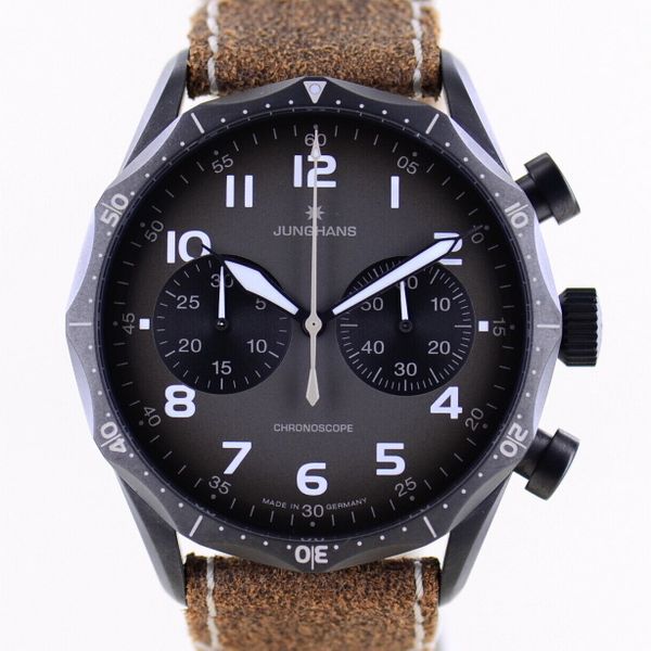 Junghans Meister Pilot Chronoscope DLC Chronograph Automatic Herrenuhr Flieger | WatchCharts ...