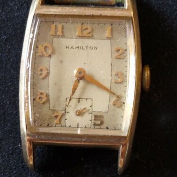 Vintage Hamilton Manual Watch Gold Filled Art Deco ca. 1940s Untested ...