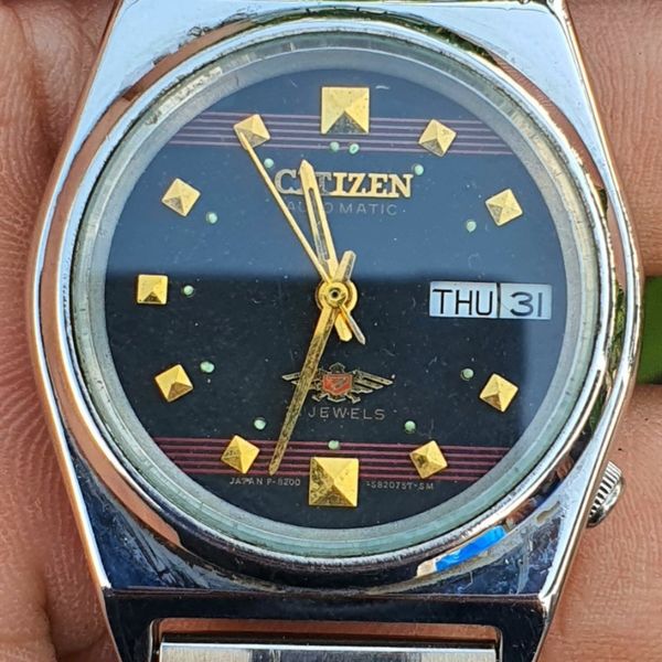 Vintage Citizen Automatic 21 Jewels Stainless Steel Black Color Dial For Men's | WatchCharts ...