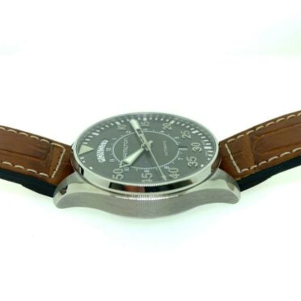 NEW Hamilton Khaki Aviation Automatic Grey Dial Men's Watch H64615585 ...