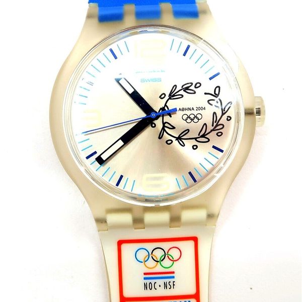NEW Swatch Watch NETHERLANDS SUDK106M 2004 Athens Olympic Games X-Large ...