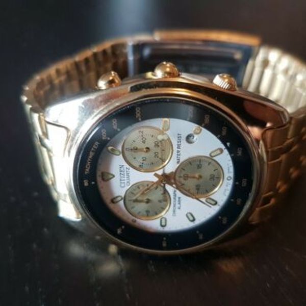 CITIZEN Chronograph Alarm WR100 (3510-352572) Vintage Quartz Japan ...