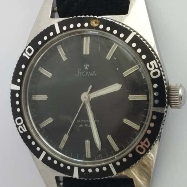 STOWA DIVER 200m, Automatic 25Jewels Mens Watch,Cal: PUW 1360_WORKING ...