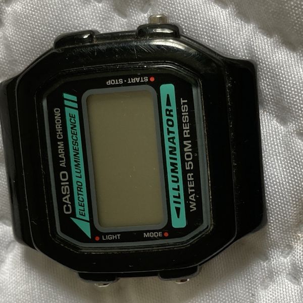 Casio Classic Alarm Chrono Black Digital Illuminator Watch W-86 Spares ...