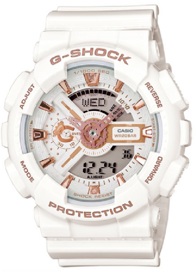 New White Casio G-SHOCK Analog-Digital Sport Quartz GA110LB Men's Watch ...