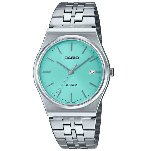 New Casio Watch Turquoise/Sky Blue 40mm Dial MTP-B145D-2A1 August 2023 ...