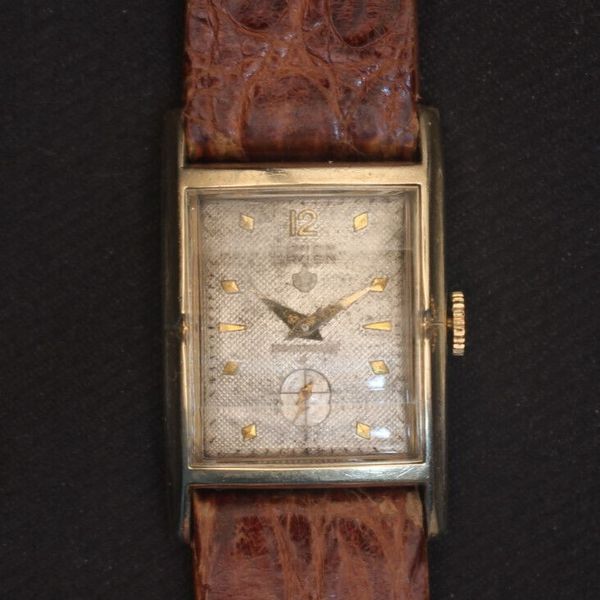 1938 Gruen Veri-Thin Linen DIAL MEN'S VINTAGE RECTANGLE WRISTWATCH ...