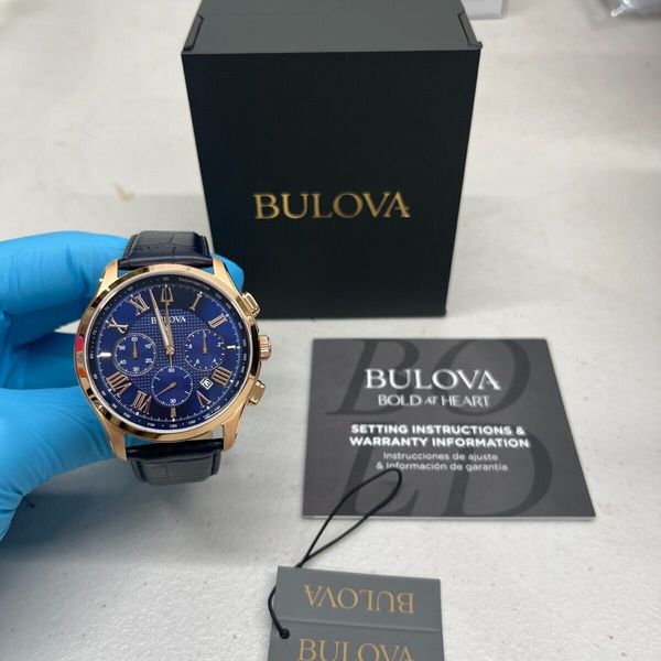 Bulova Classic Chronograph Blue Dial Men's Watch 97B170 - NEW ...