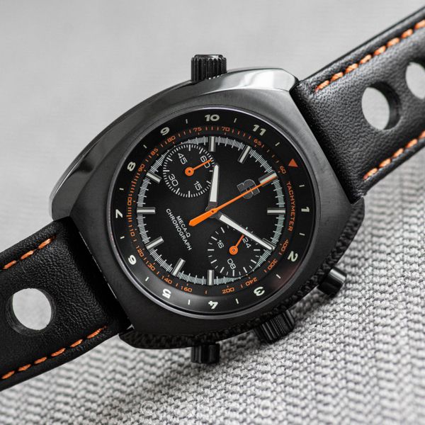 FS: Straton Curve PVD Meca-Quartz Chronograph, Black / Orange Dial, New ...