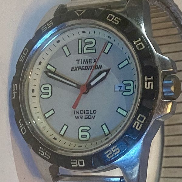 timex expedition indiglo wr 50m Mens Large Case Watch Runs. | WatchCharts Marketplace