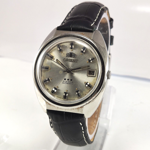 Original Orient Silver Dial Date 21 Jewels Automatic Men's wrist Watch ...
