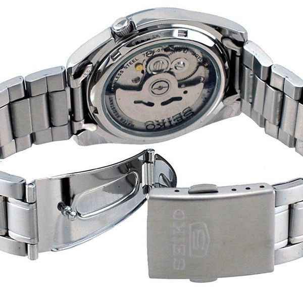 Seiko 5 SNKL43 Automatic Day-Date Blue Dial Stainless Steel Men's Watch ...