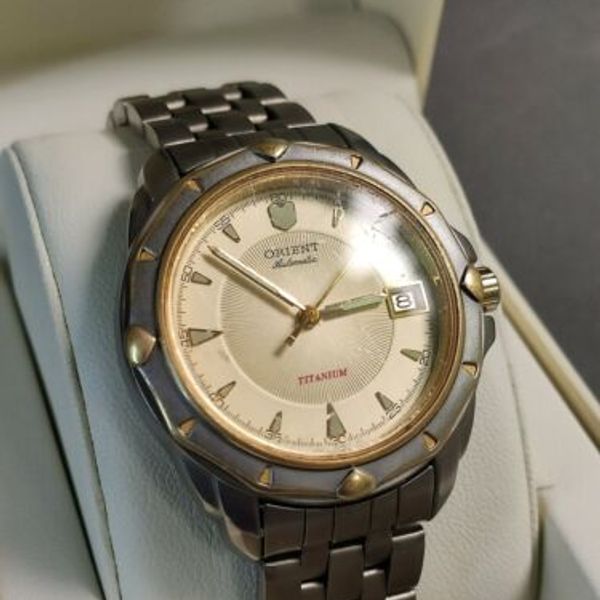 Rare ORIENT Automatic Titanium WR 50M Yell Dial Watch | WatchCharts ...