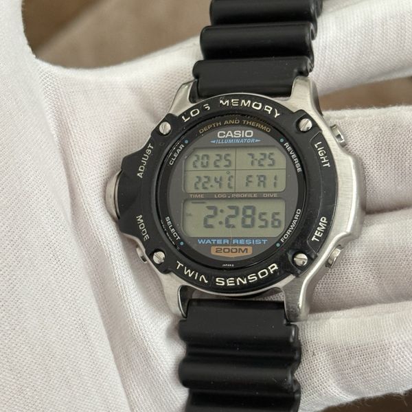 Rare Vintage Casio DEP-610 Menâ s Twin Sensor Digital Diverâ s Sport ...