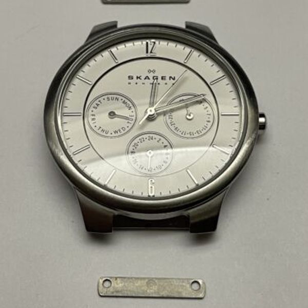 Skagen Mens Stainless White Quartz Watch 39mm 331LSL1 - Needs Battery ...