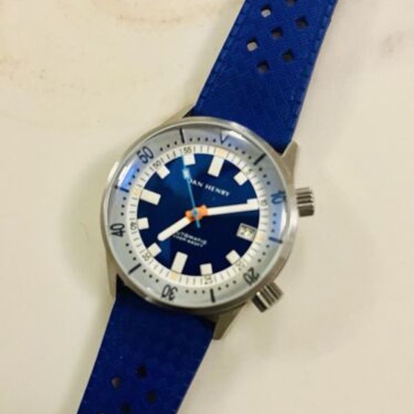 Dan Henry 1970 Automatic Watch - Blue/White dial - Pre-owned EXCELLENT ...