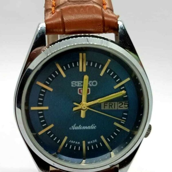 Vintage Seiko 5 Automatic Movement No.7009 Japan Made Day-Date Men's ...