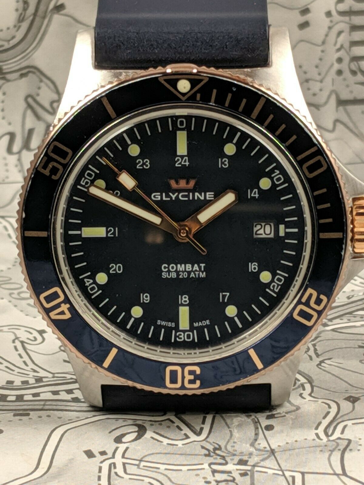 Glycine Combat Sub Automatic Watch - GL0089 incl in + out boxes ...