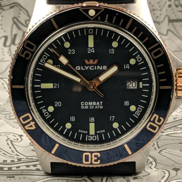 Glycine Combat Sub Automatic Watch - GL0089 incl in + out boxes ...