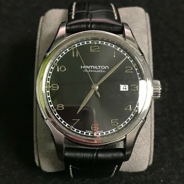 Hamilton Valiant Automatic Swiss Leather Strap Men's Watch H395150 ...