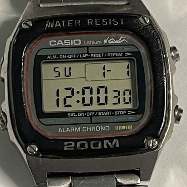 Vintage Casio DW-1000 280 Swimmer Marlin 200M Alarm Chronograph Digital ...