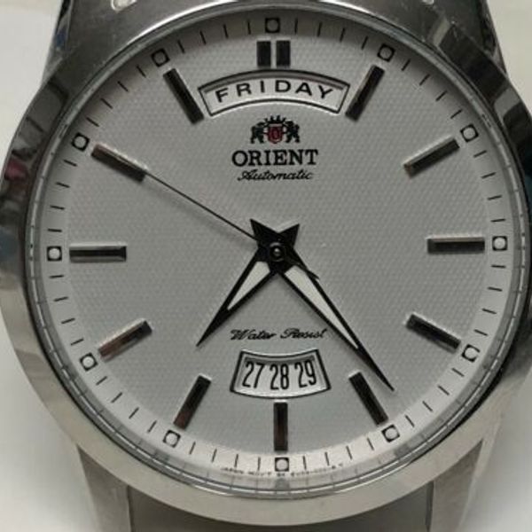 Orient White Dial, Automatic DAY / DATE Watch EVOS-CO-A CA ...