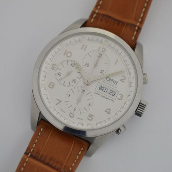 Oris 7515 Automatic Chronograph White Dial Stainless Steel ...