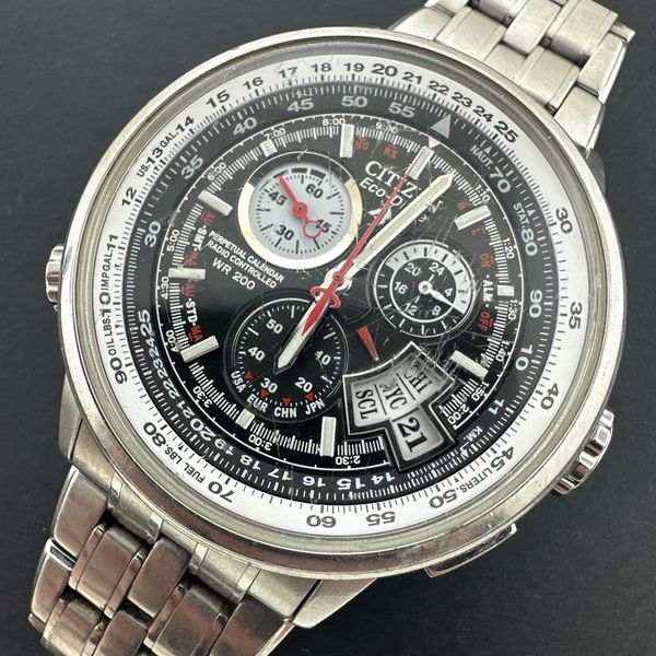 Citizen H610â S060257 Chrono Time A T Ecoâ Drive Atomic Watch FOR PARTS ...