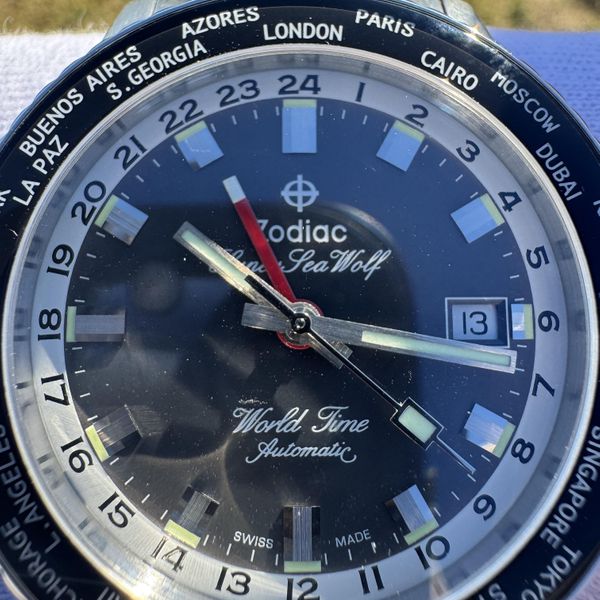 [WTS] Price Drop Zodiac Super Sea Wolf GMT World Timer Zo9409 New ...