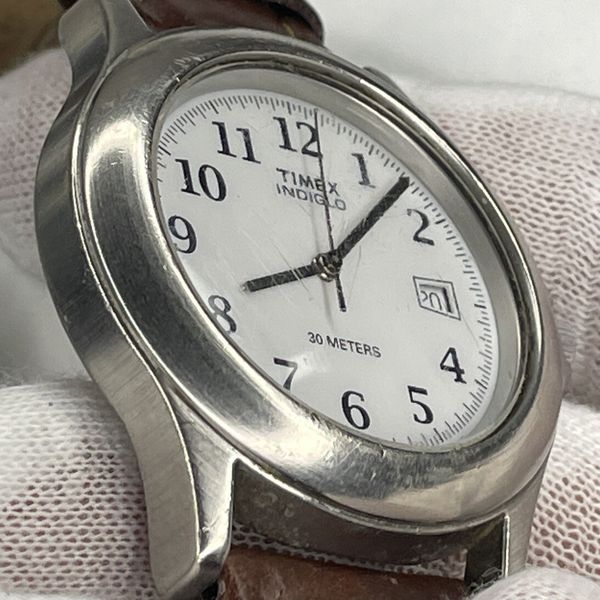 Timex Indiglo 30 Meter Date Watch 37mm Needs Battery | WatchCharts Marketplace